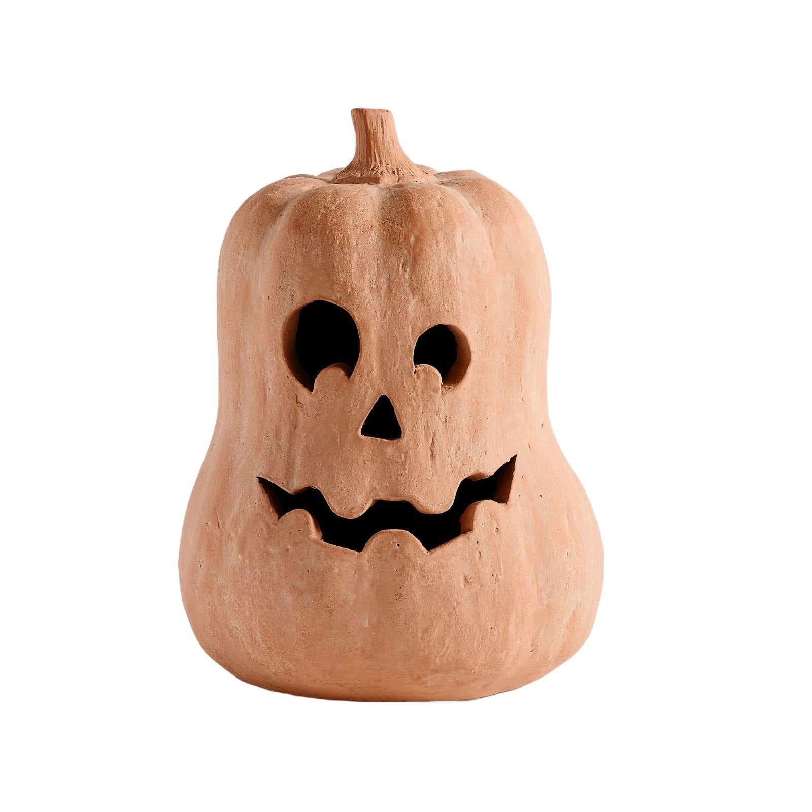 Hallowmas Hand-Carved Terracotta Jack-O'-Lantern, Artisanal Pumpkin ...