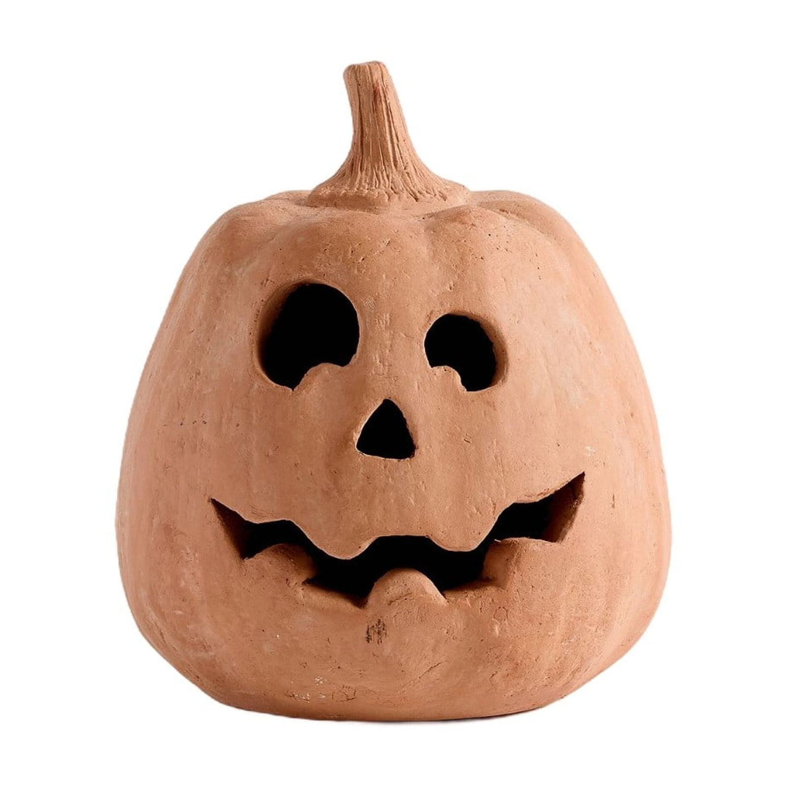 Hallowmas Hand-Carved Terracotta Jack-O'-Lantern, Artisanal Pumpkin ...