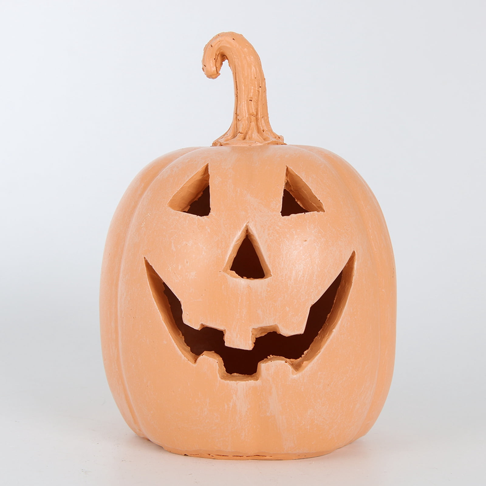 Halloween Decor Resin Terracotta Jack O' Lantern - Handmade Pumpkin ...