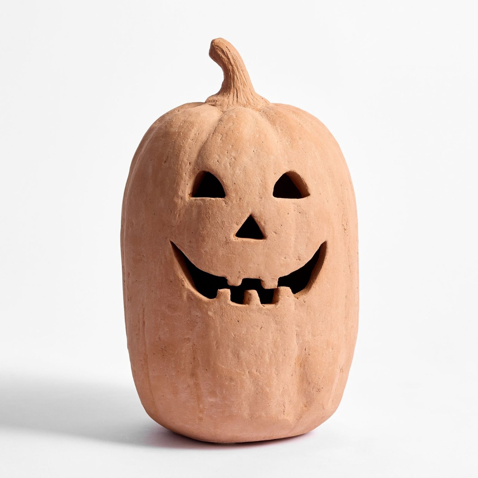 Hallowmas Handcrafted Jack-O'-Lantern, Artisanal Kiln-Fired Terracotta ...