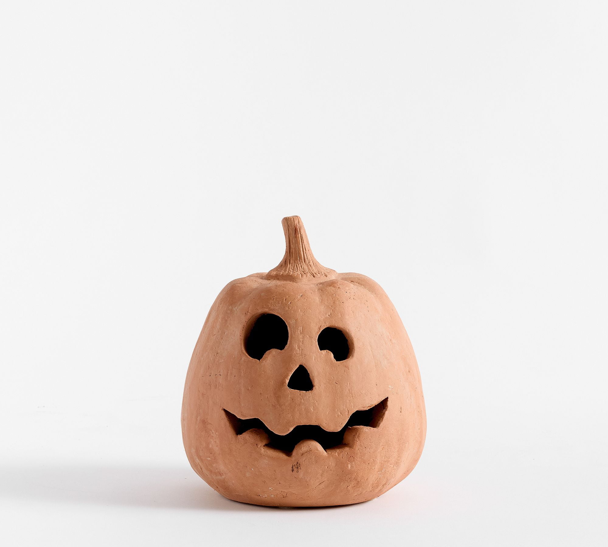 Hallowmas Handcrafted Jack-O'-Lantern, Artisanal Kiln-Fired Terracotta ...