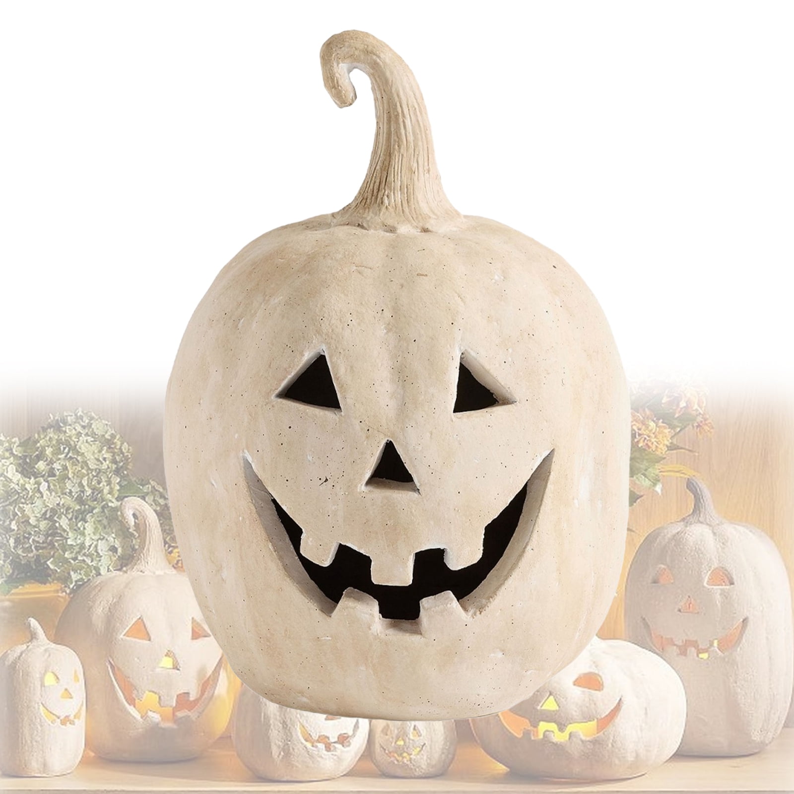 Hallowmas Handcrafted Jack-O'-Lantern Artisanal Kiln-Fired Terracotta ...