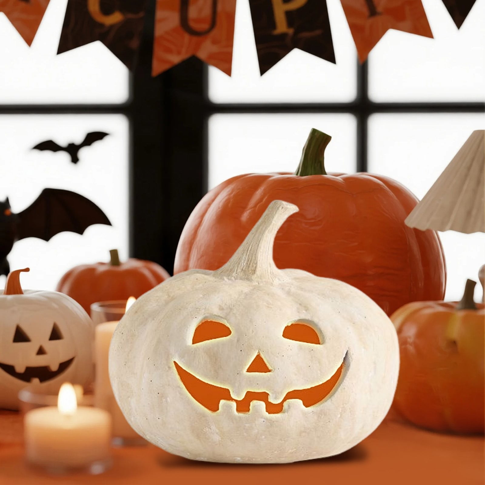 Hallowmas Handcrafted Terracotta Jack-O'-Lantern - Artisanal Halloween ...