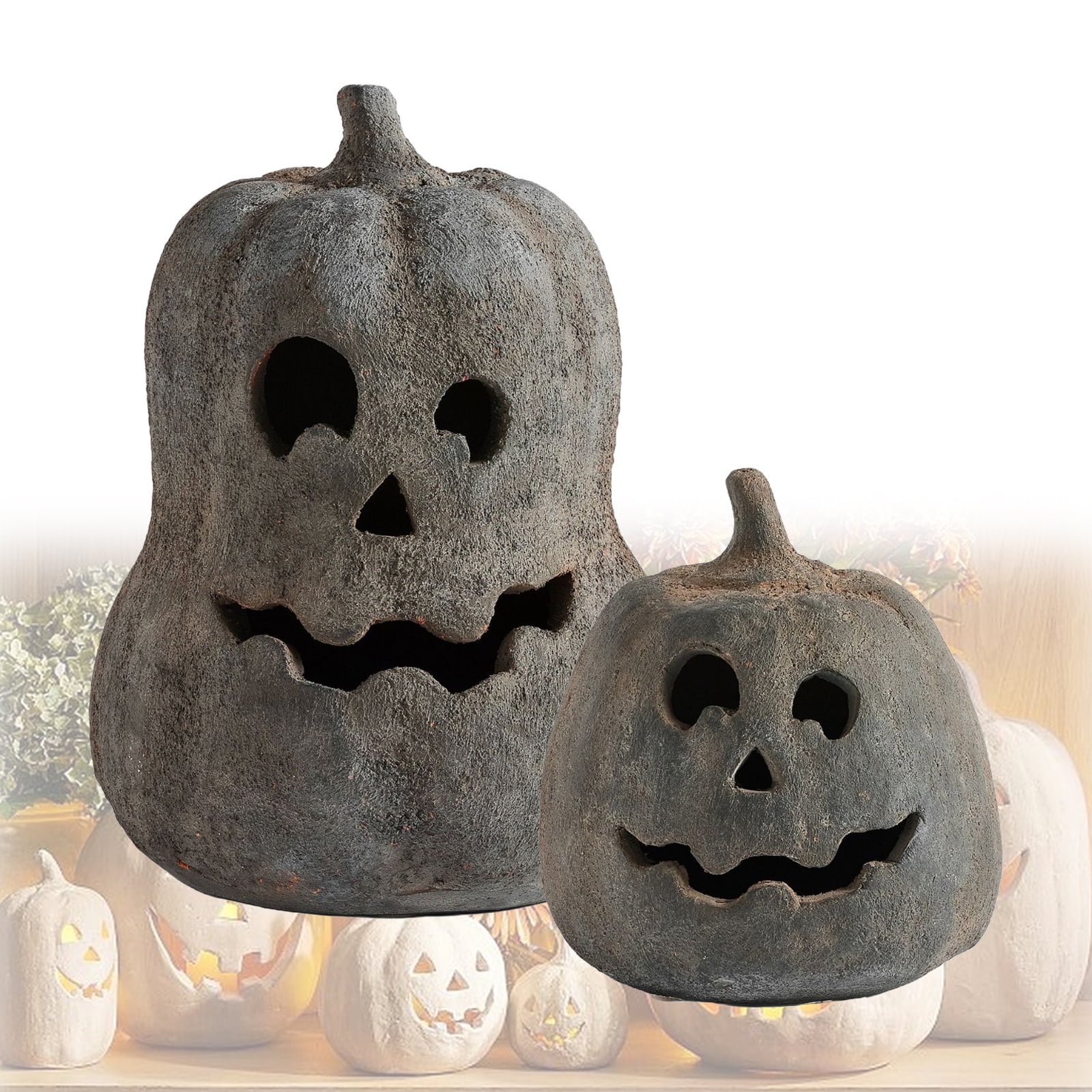 Hallowmas Handcrafted Terracotta Jack O'-Lantern a Handmade Terracotta ...