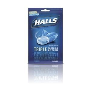 Mondelez Halls Cough Suppressant/Oral Anesthetic, 40 ea HSA/FSA ...