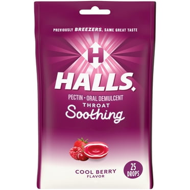 HALLS Relief Cherry Cough Drops, Value Pack, 80 Cooling Lozenges ...