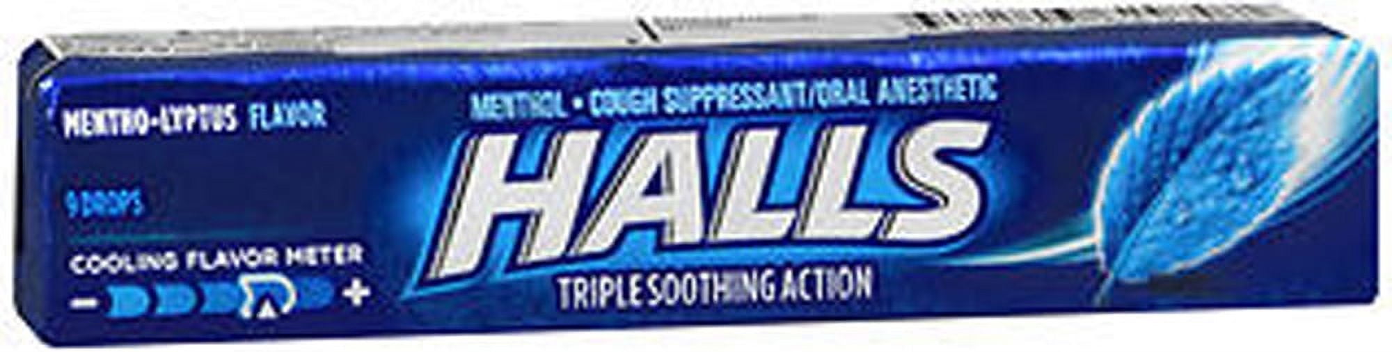 Halls Cough Suppressant Menthol Lyptus Drops - 9 Ea / Pack, 20 Pack ...