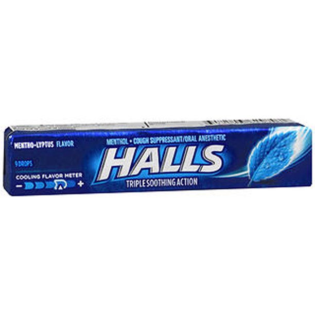 Halls Cough Suppressant Menthol Lyptus Drops - 9 Ea / Pack, 20 Pack - Walmart.com