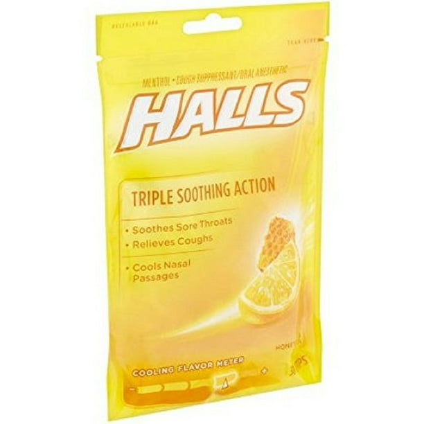 Halls Cough Suppressant/oral Anesthetic Drops (Pack of 20) - Walmart Business Supplies
