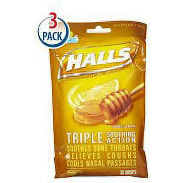 Halls Cough Suppressant/oral Anesthetic Drops (Pack of 3) - Walmart Business Supplies