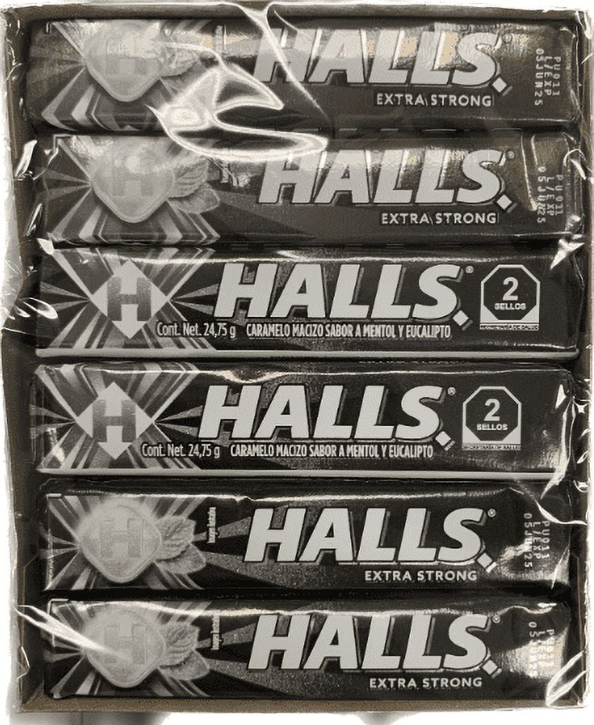 Halls Extra Strong Menthol Cough Drops 24.75g (12 Pack) - Walmart.com