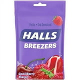 Halls Fruit Breezers Pectin Throat Drops Cool Berry Bag, 25 Drops Bag ...