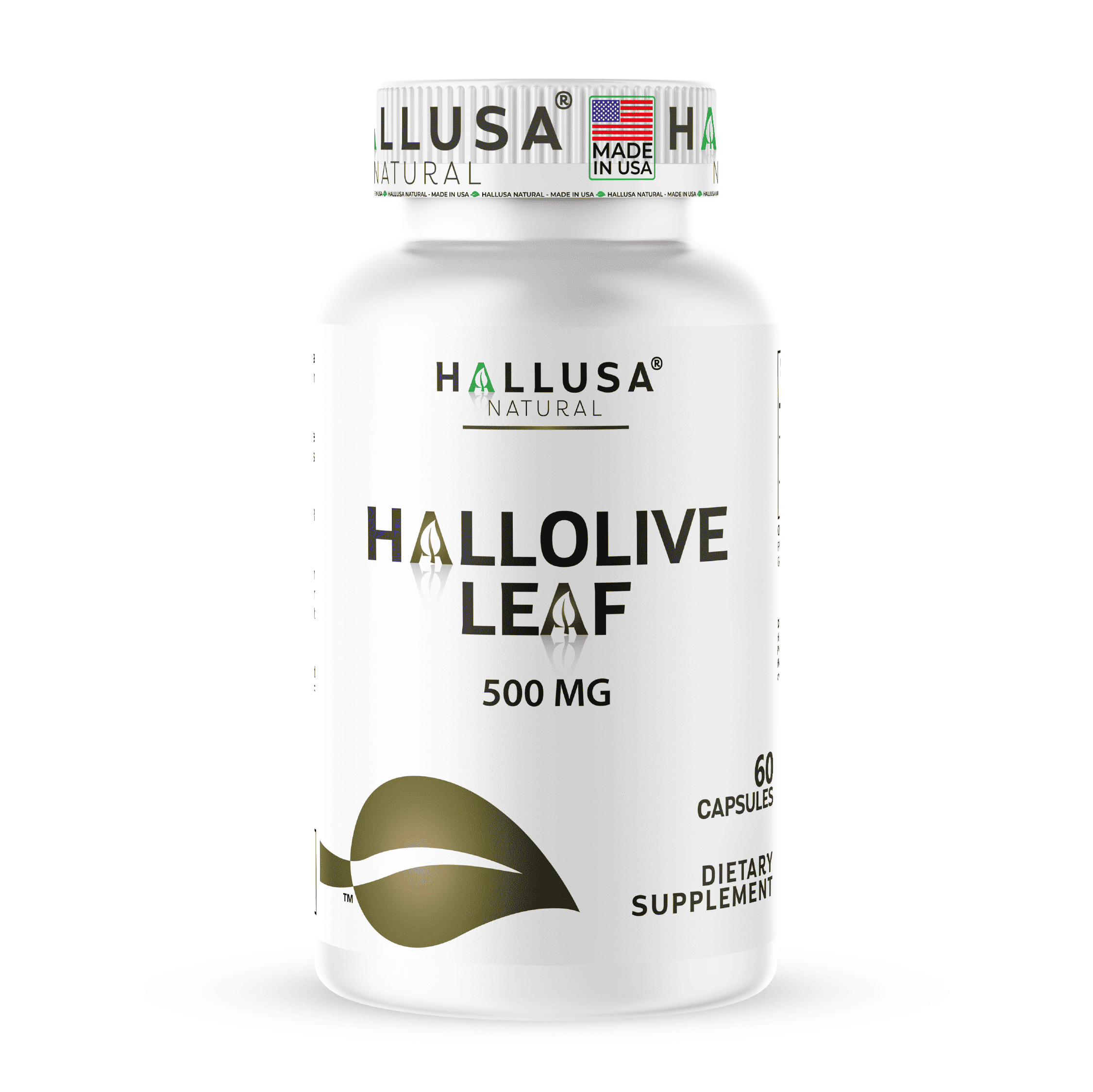 HALLOLIVE LEAF Olive Leaf 1000 mg per serving - 60 Capsules - 30 ...