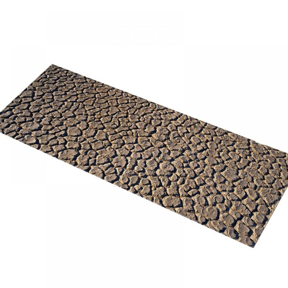 Hallway Bedroom Runner Kitchen Runner Rug 3D Cobblestone Pattern Front ...