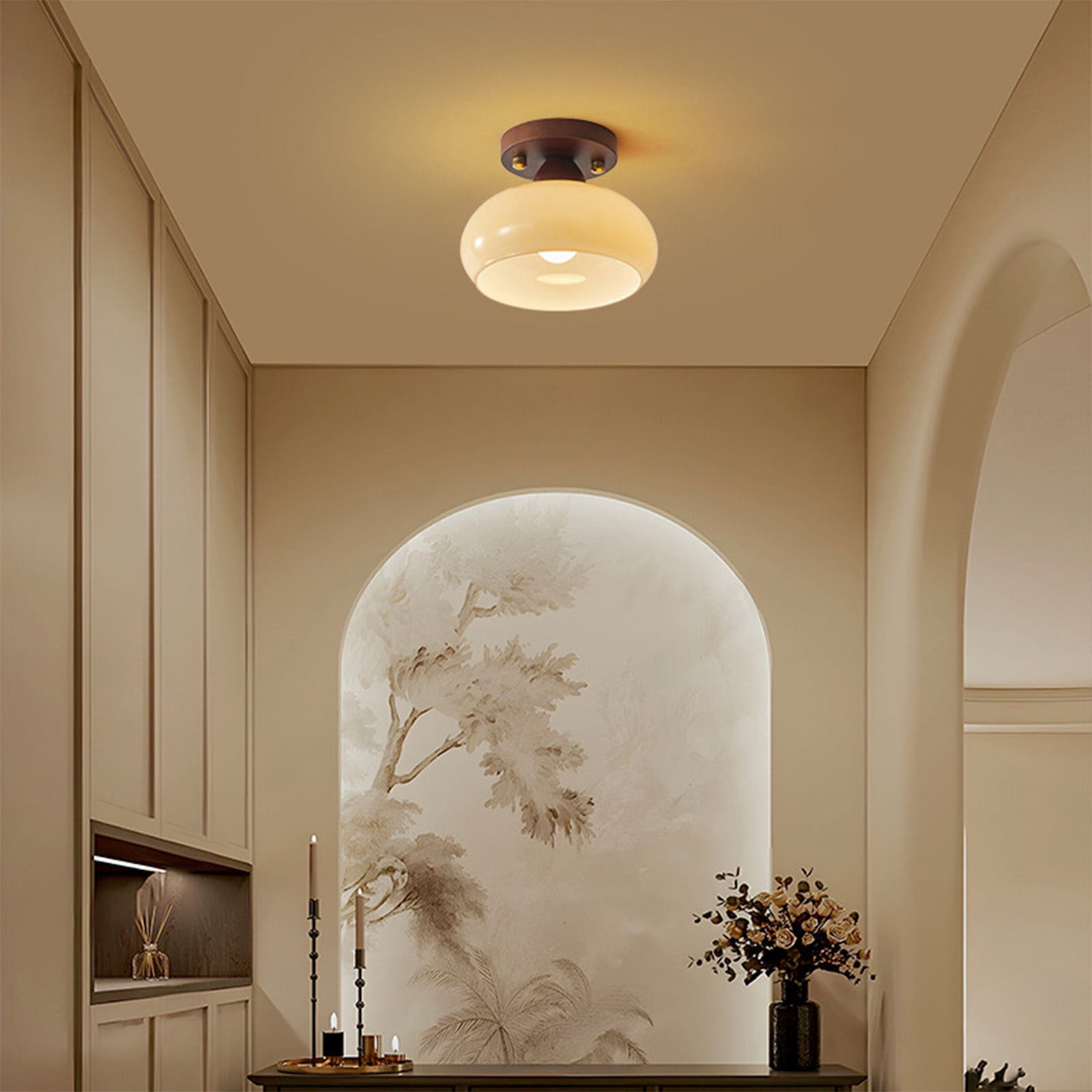 Hallway Ceiling Light, Flush Mount Vintage Fixture for Entryway ...