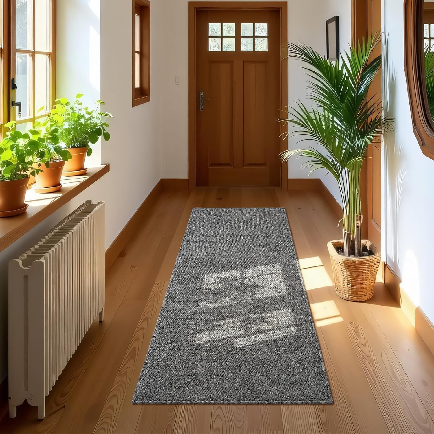 Hallway Runner Rug 2x6 ft Faux Jute Rug Washable Entryway Hall Carpet ...