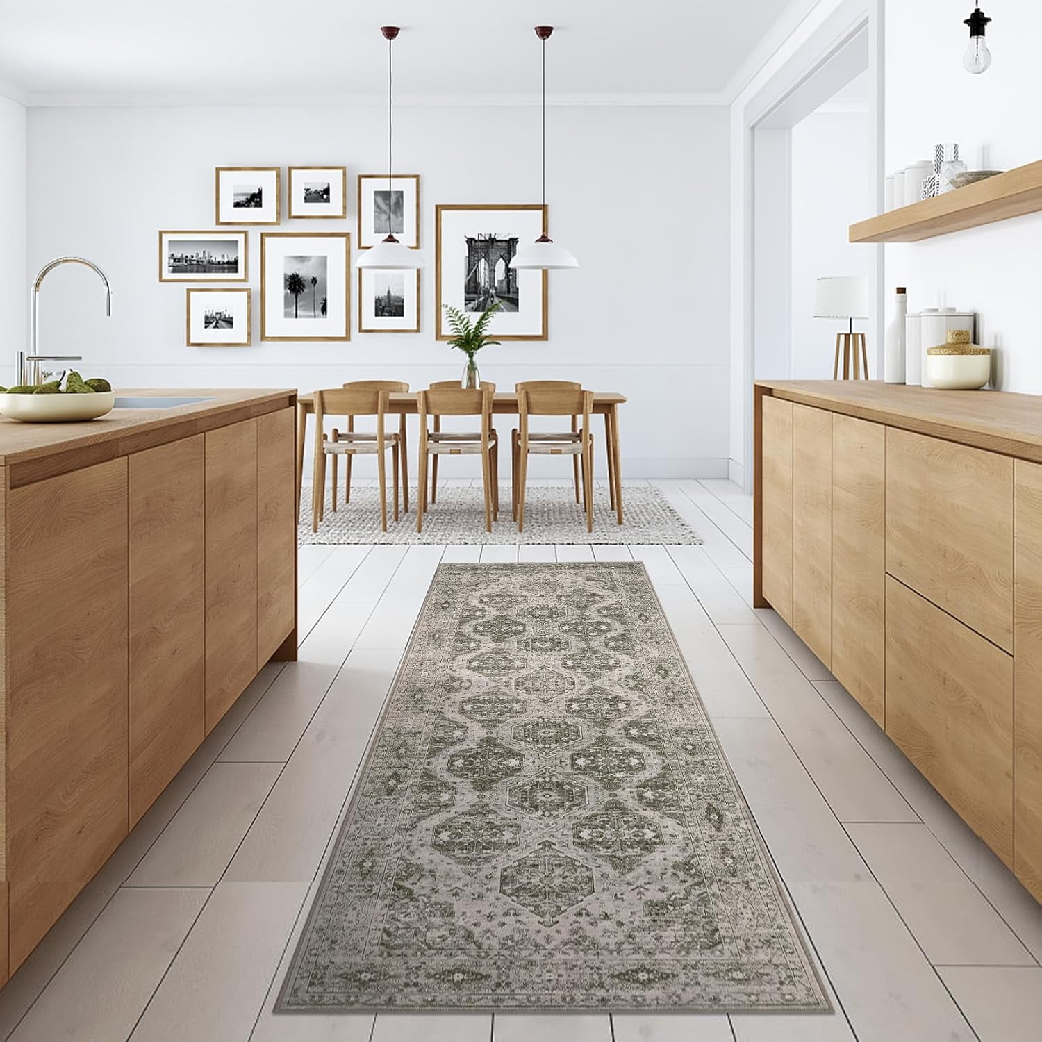 Hallway Runner Rug Kitchen Runner Rugs Non Skid Washable Vintage ...