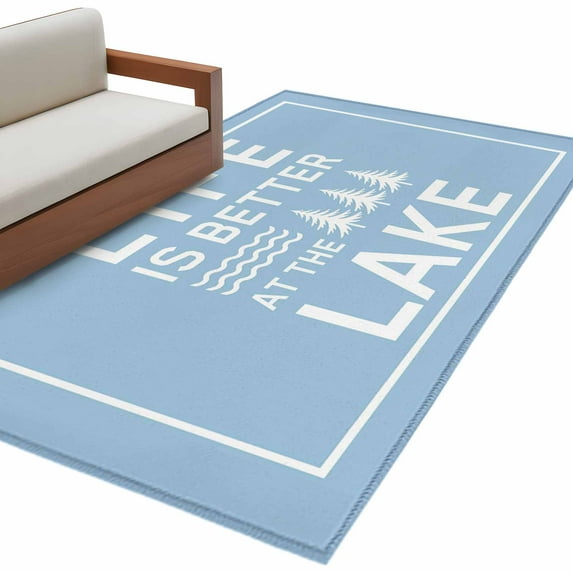 Hallway Runner Rugs 2.7x5 Ft, Blue Non Slip Area Rugs for Kitchen ...