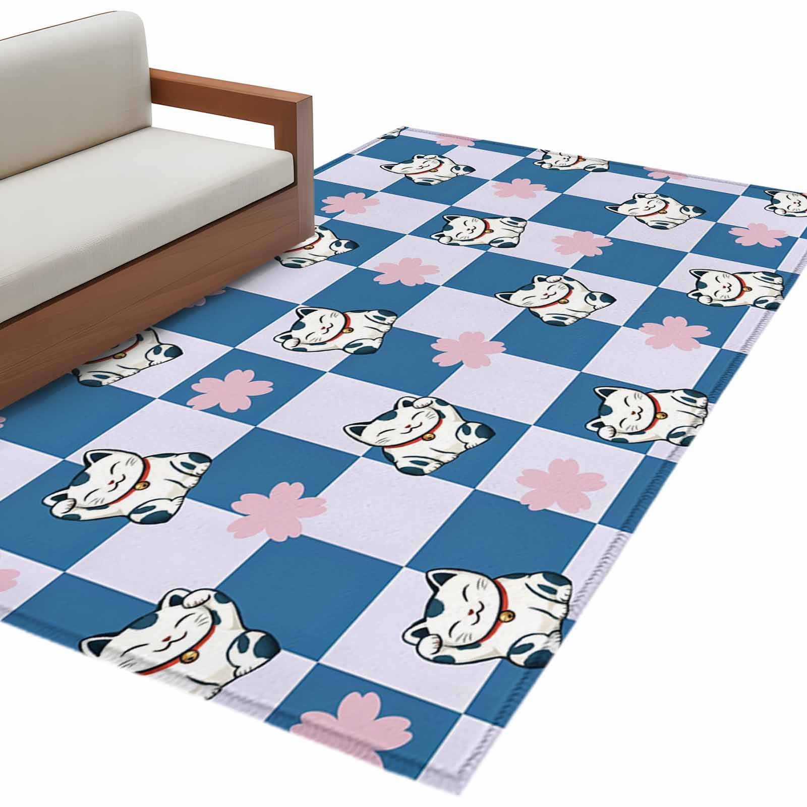 Hallway Runner Rugs 2.7x5 Ft, Cute Cat Non Slip Area Rugs for Kitchen ...