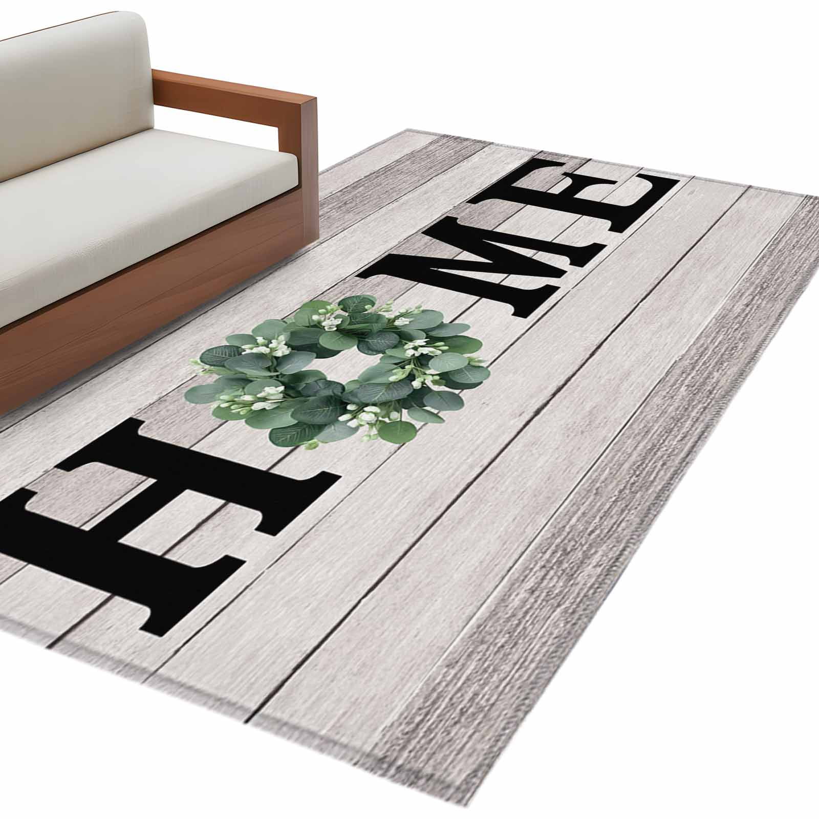 Hallway Runner Rugs 2.7x5 Ft, Eucalyptus Leaves Non Slip Area Rugs for ...