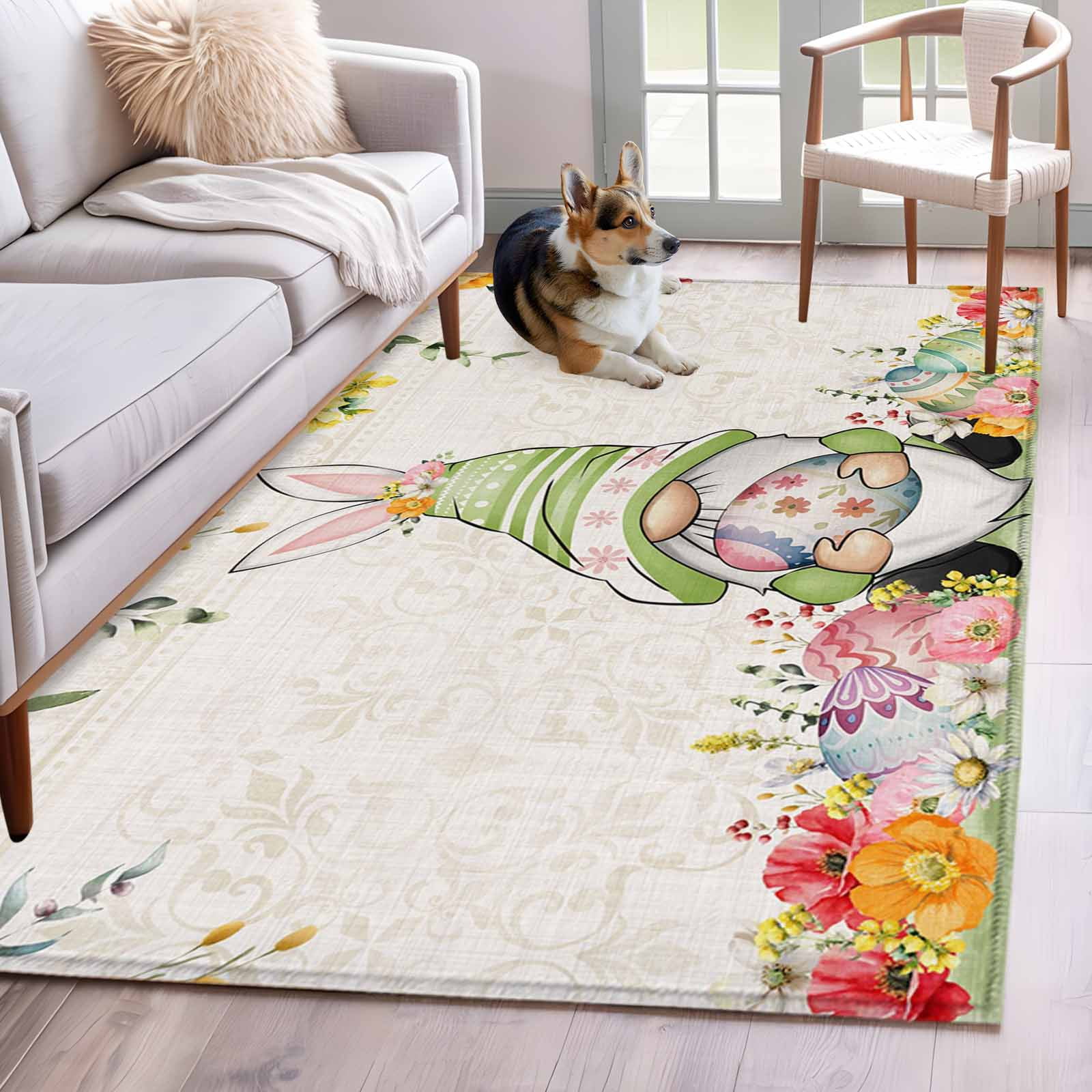 Hallway Runner Rugs 2.7x5 Ft, Gnomes Easter Non Slip Area Rugs for ...