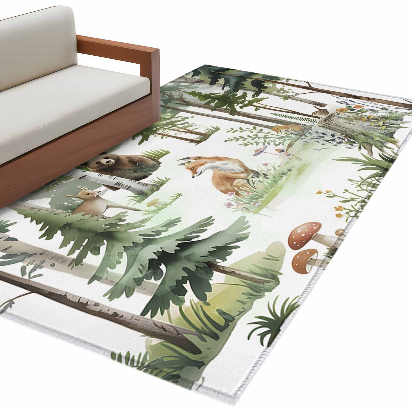 Hallway Runner Rugs 2.7x5 Ft, Green Forest Non Slip Area Rugs for ...