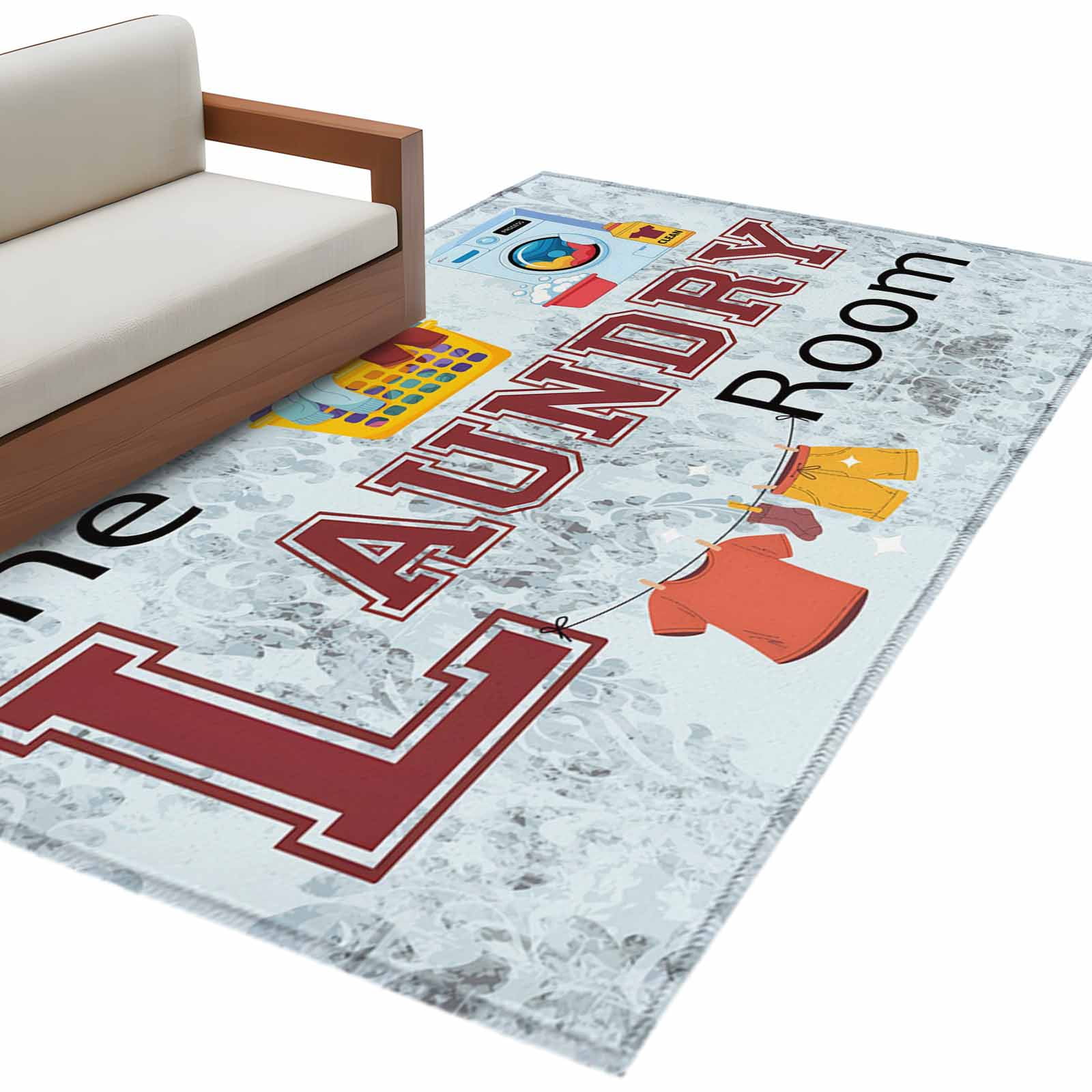 Hallway Runner Rugs 2.7x5 Ft, Laundry Room Non Slip Area Rugs for ...