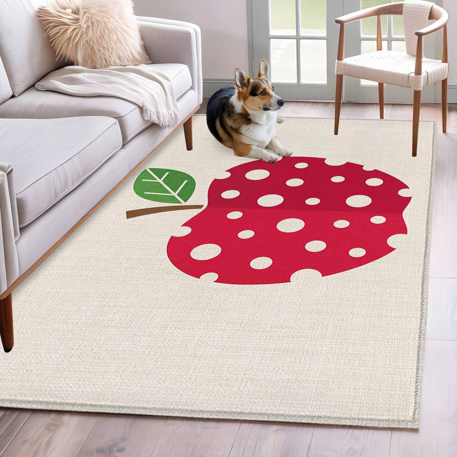 Hallway Runner Rugs 2.7x5 Ft, Red Apples Non Slip Area Rugs for Kitchen ...