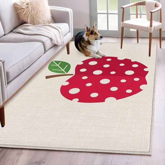 Hallway Runner Rugs 2.7x5 Ft, Red Apples Non Slip Area Rugs for Kitchen ...