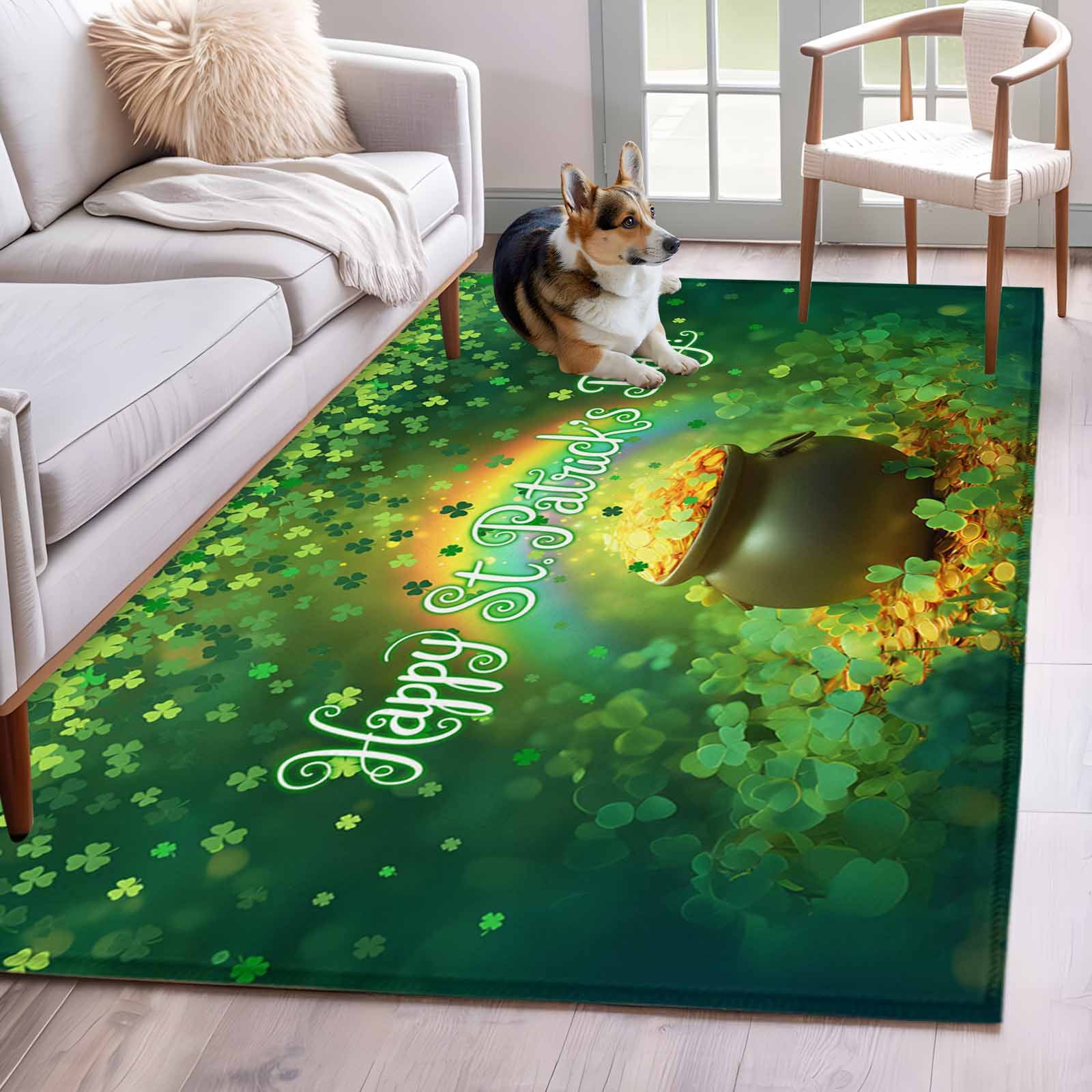 Hallway Runner Rugs 2.7x5 Ft, Saint Patrick's Day Non Slip Area Rugs ...
