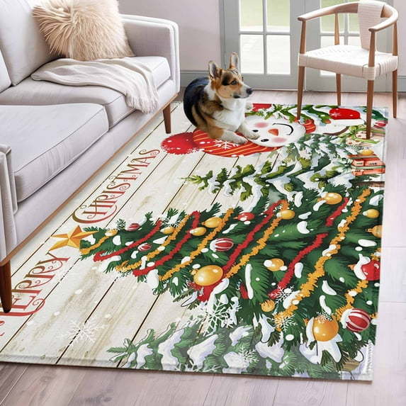 Hallway Runner Rugs 2.7x5 Ft, Snowman Christmas Non Slip Area Rugs for ...