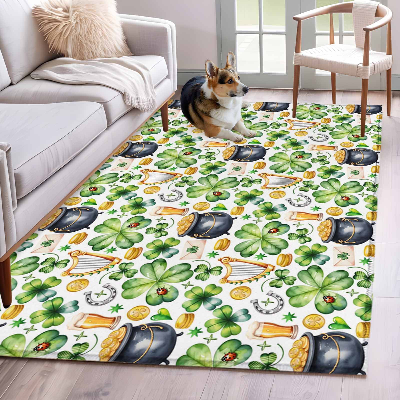 Hallway Runner Rugs 2.7x5 Ft, St. Patrick's Day Non Slip Area Rugs for ...
