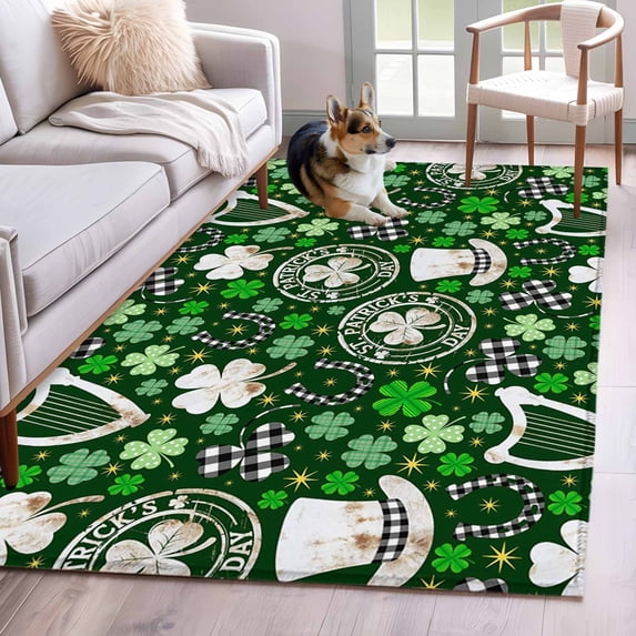 Hallway Runner Rugs 2.7x5 Ft, St. Patrick's Day Non Slip Area Rugs for ...