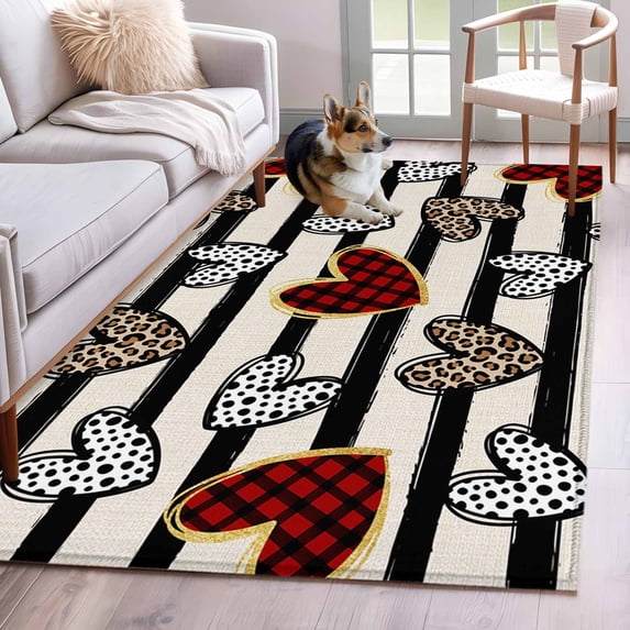 Hallway Runner Rugs 2.7x5 Ft, Valentine's Day Non Slip Area Rugs for ...