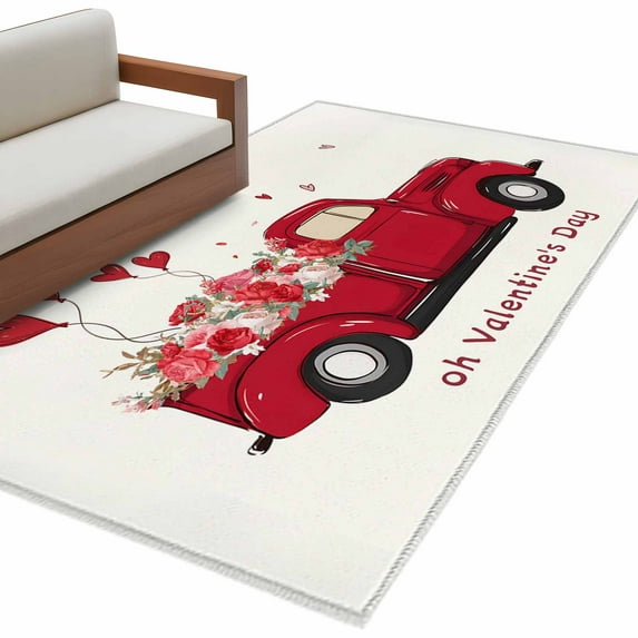 Hallway Runner Rugs 2.7x5 Ft, Valentine's Day Non Slip Area Rugs for ...