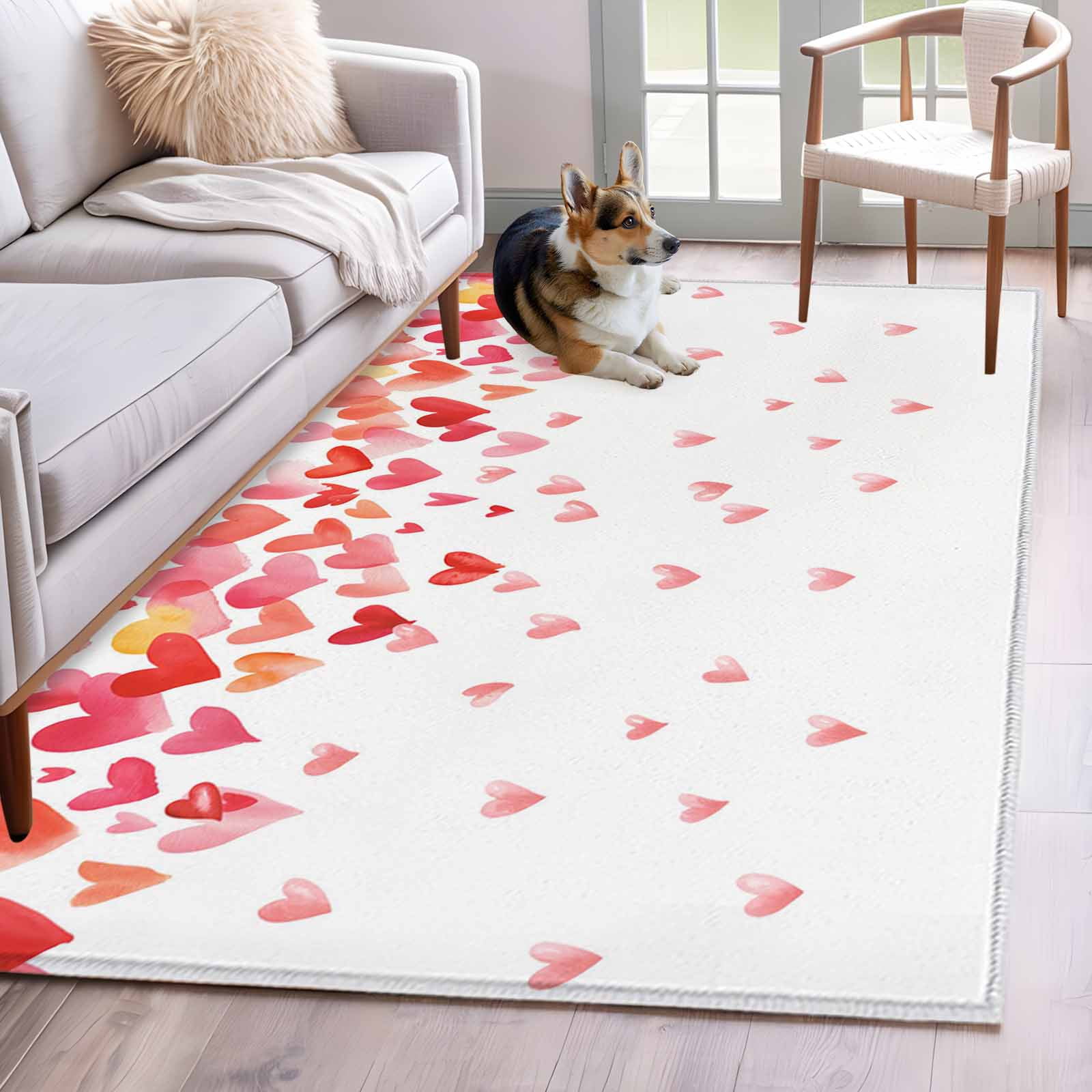 Hallway Runner Rugs 2.7x5 Ft, Valentine's Day Non Slip Area Rugs for ...