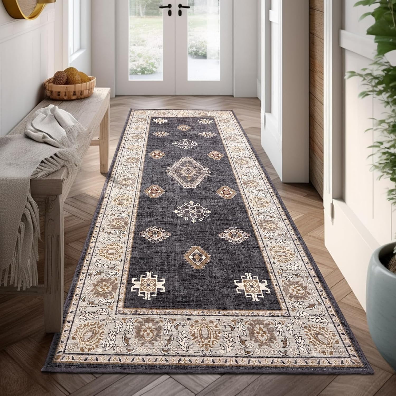 Hallway Runner Rugs Non Slip 2'5"x6' Vintage Entryway Rugs Indoor ...