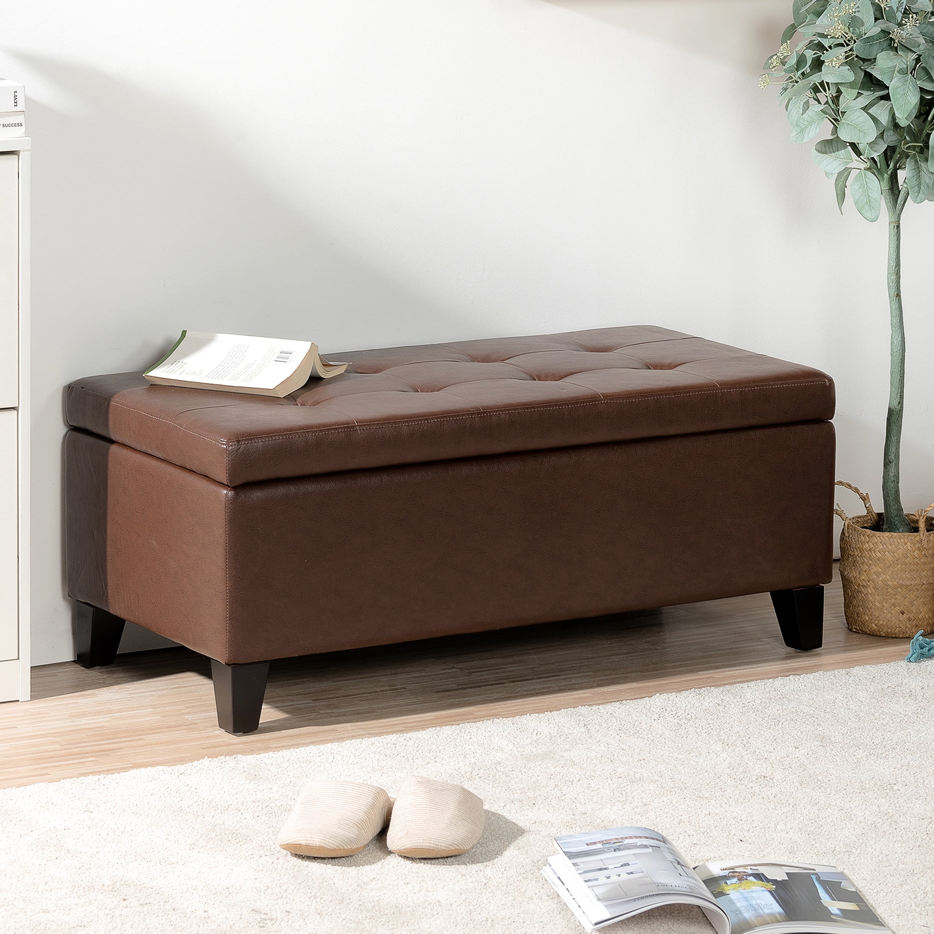 Hallway Storage Ottoman | Foot Stool for Hall Use | Pine and Foam ...