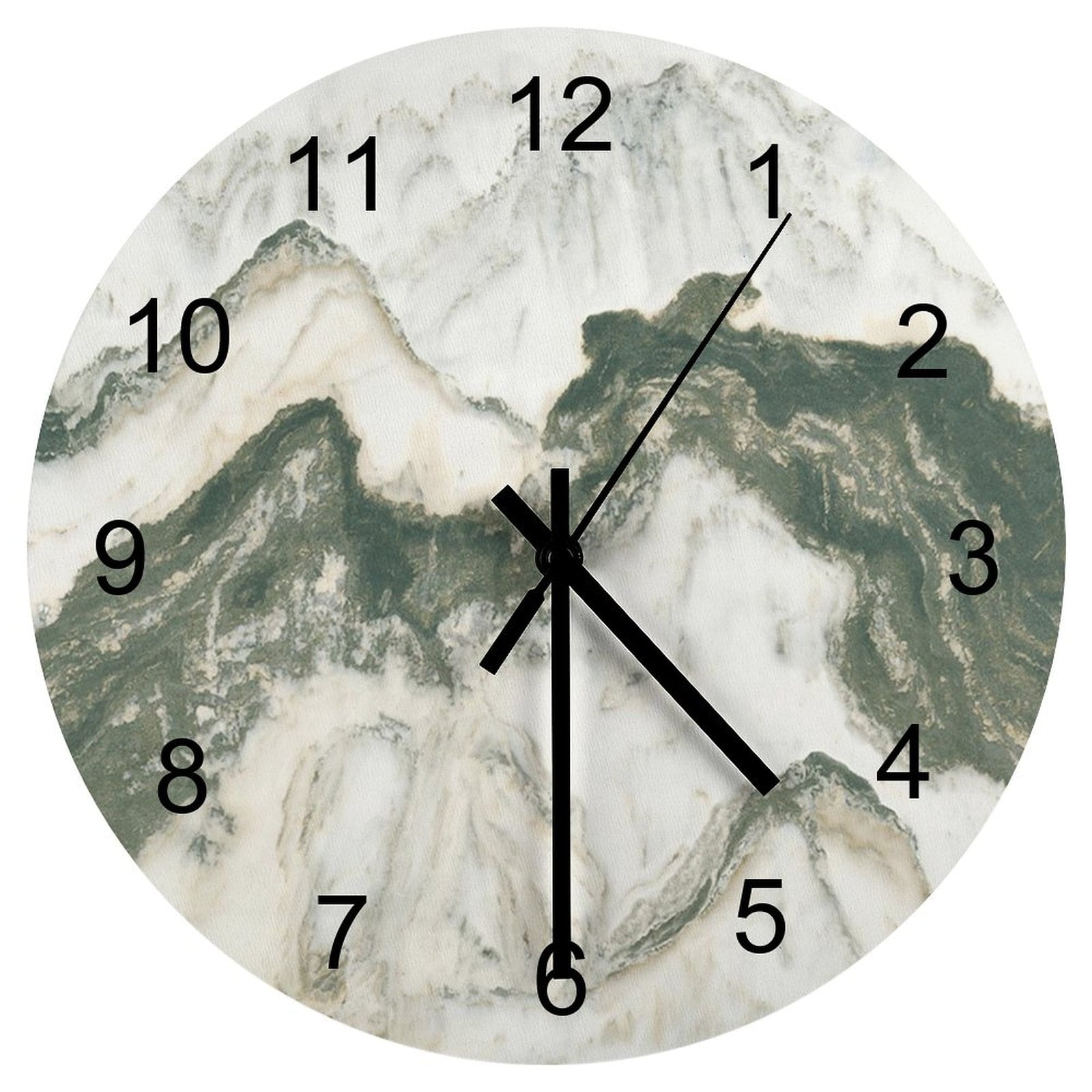 Hallway Wall Clock Striped Argyle Grain Marble Clocks 12 inch Silent ...