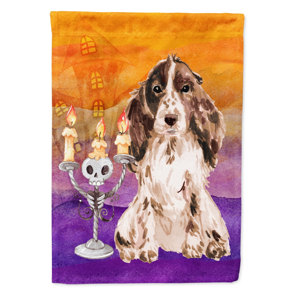 Hallween Chocolate Parti Cocker Spaniel House Flag - Walmart.com