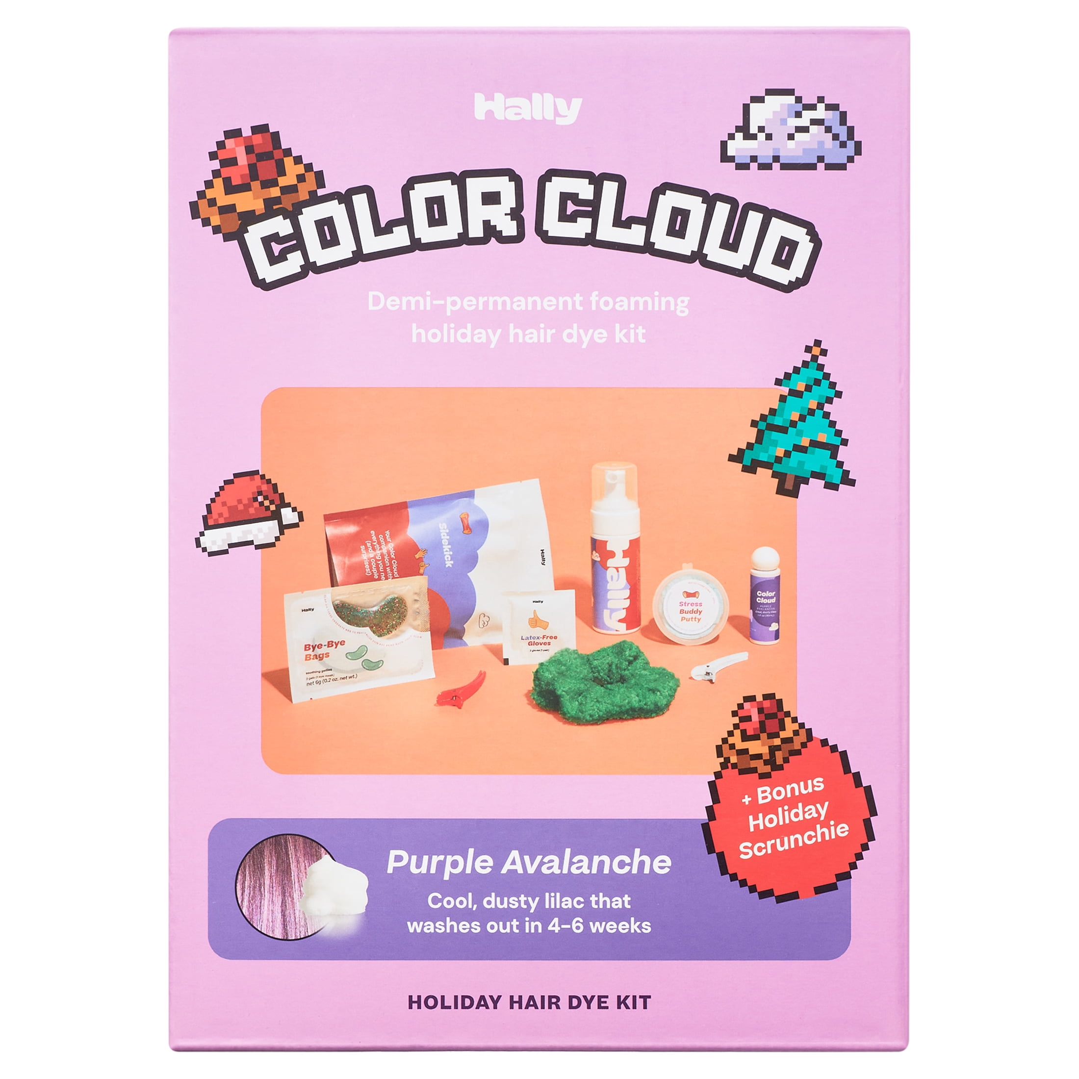 Hally Hair Holiday Gift Set, Purple Avalanche Cool, Dusty Lilac Demi ...