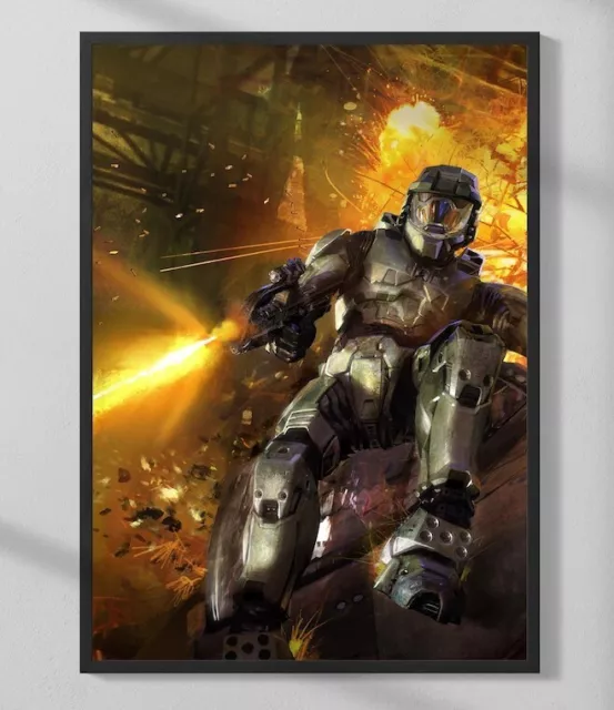 Halo 2 Master Chief Gaming Poster NO FRAMED POSTER Home Decor, Vintage ...