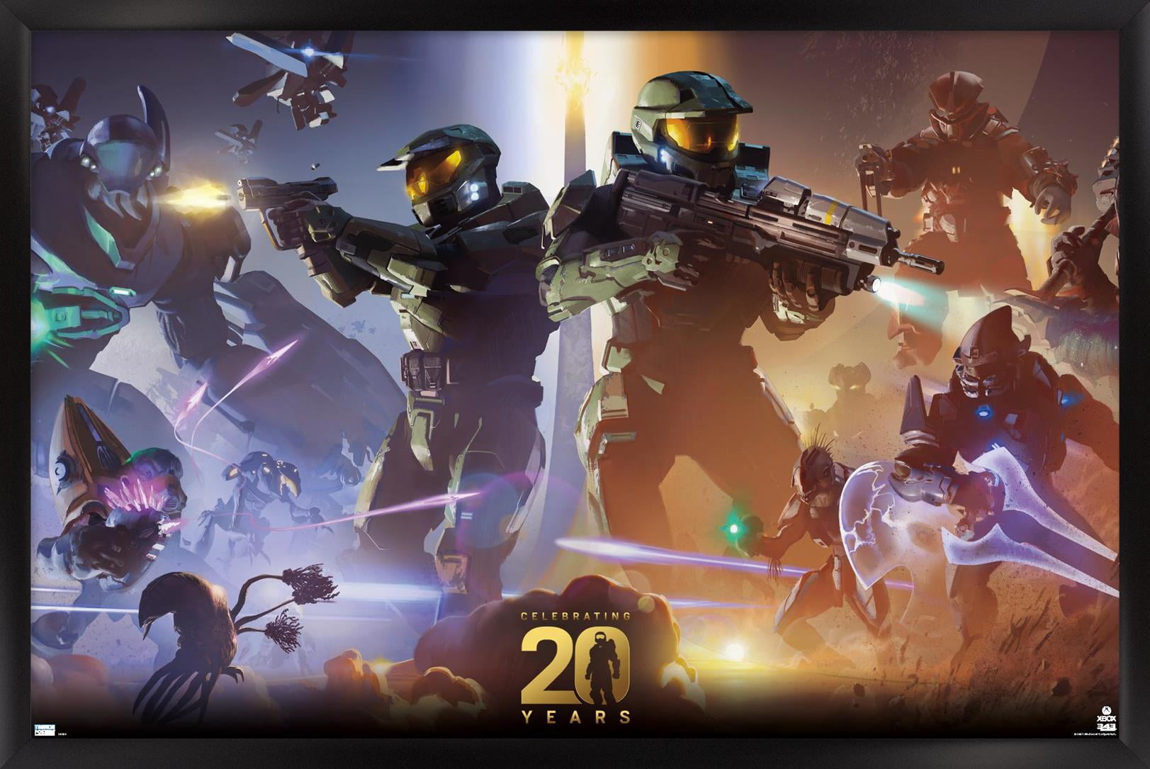 Halo - 20 Years Wall Poster, 22.375" x 34", Framed - Walmart.com