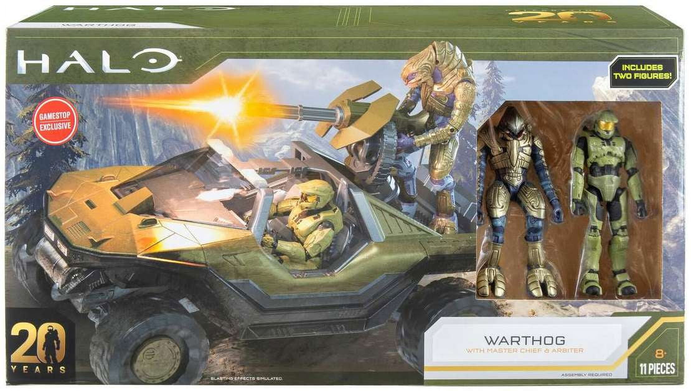 Halo 20th Anniversary Warthog with Arbiter & Master Chief Vehicle ...