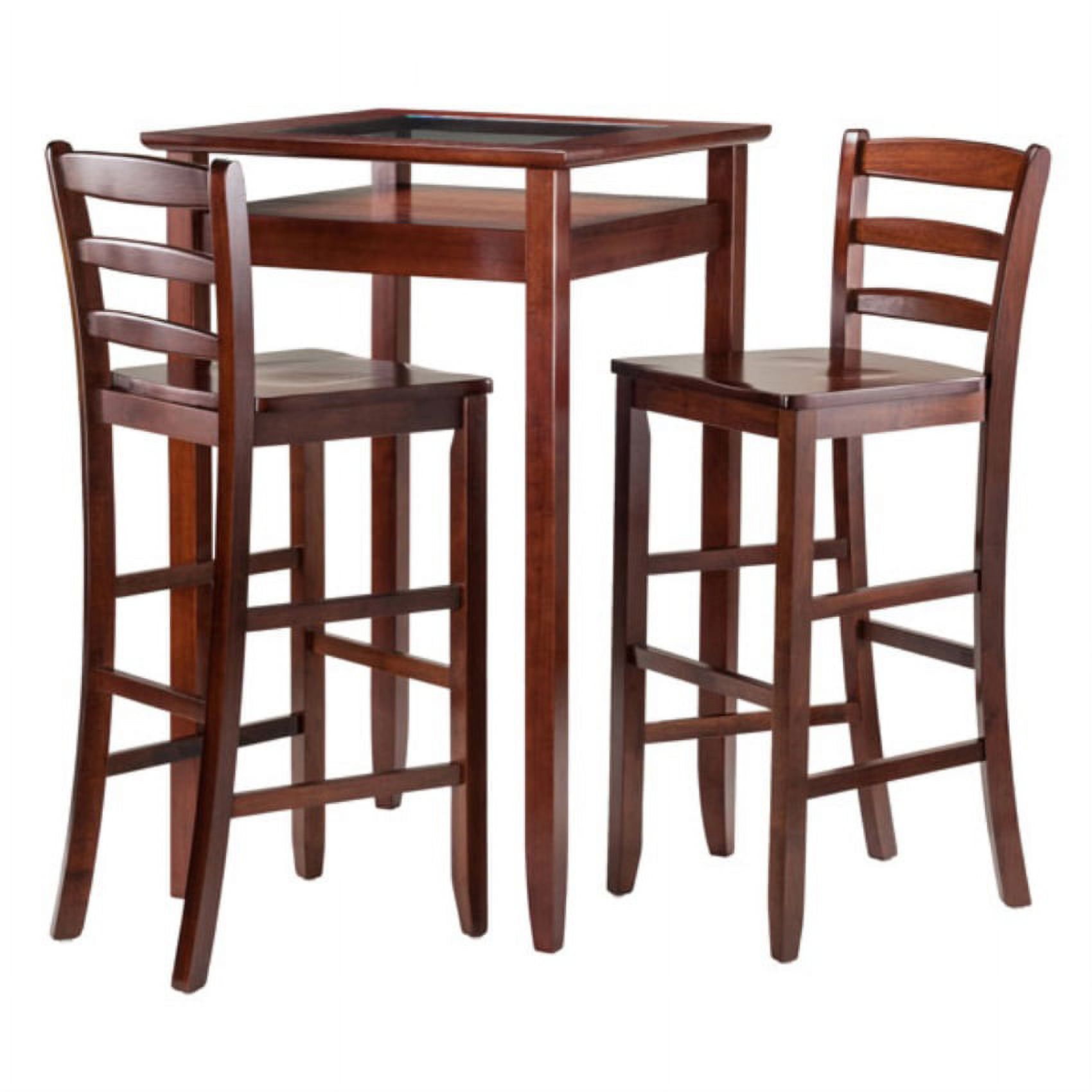 Halo 3pc Pub Table Set with 2 Ladder Back Stools - Walmart.com
