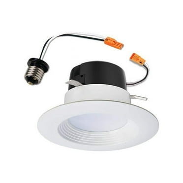 Halo RL4 Series Matte White 4 in. W LED Retrofit Recessed Lighting 11.7 ...