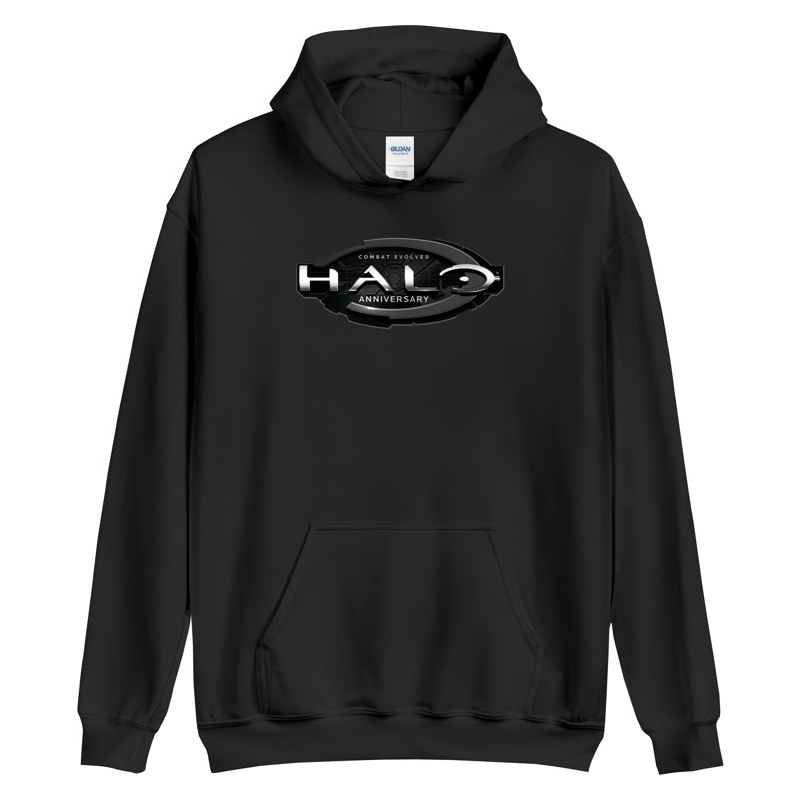 Halo Anniversary Logo, vintage marketing campaign tee, black tee 2000s ...
