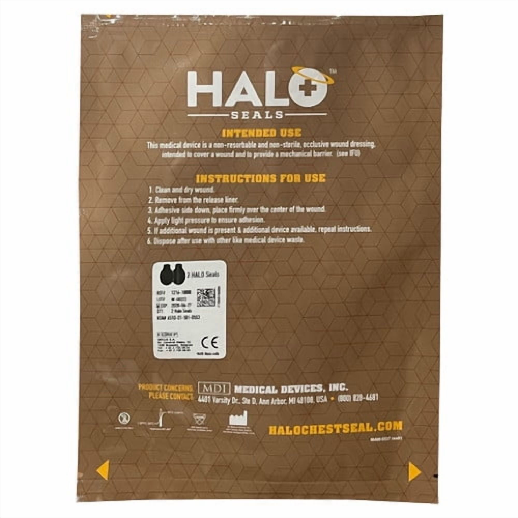 Halo Chest Seal, 2 Seals/Package - Walmart.com