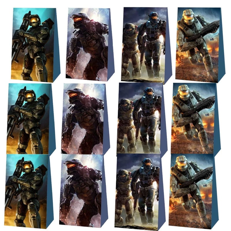 Halo Goodie Bags Party Favor Candy Decorations Treat Supplies Birthday ...