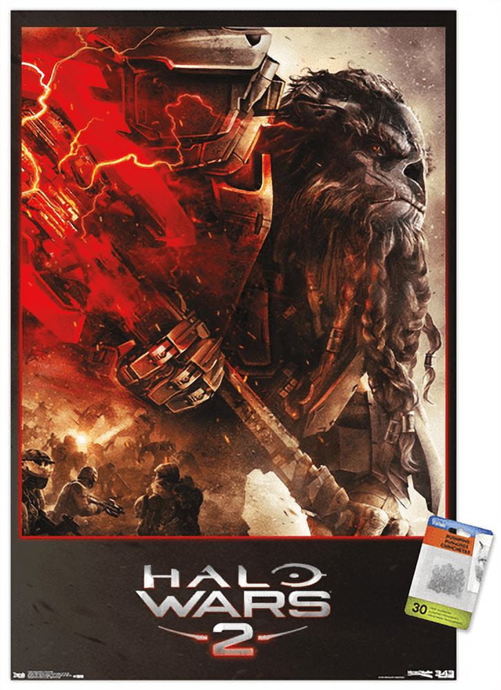 Halo: Halo Wars 2 - Face-Off Wall Poster with Push Pins, 22.375" x 34 ...